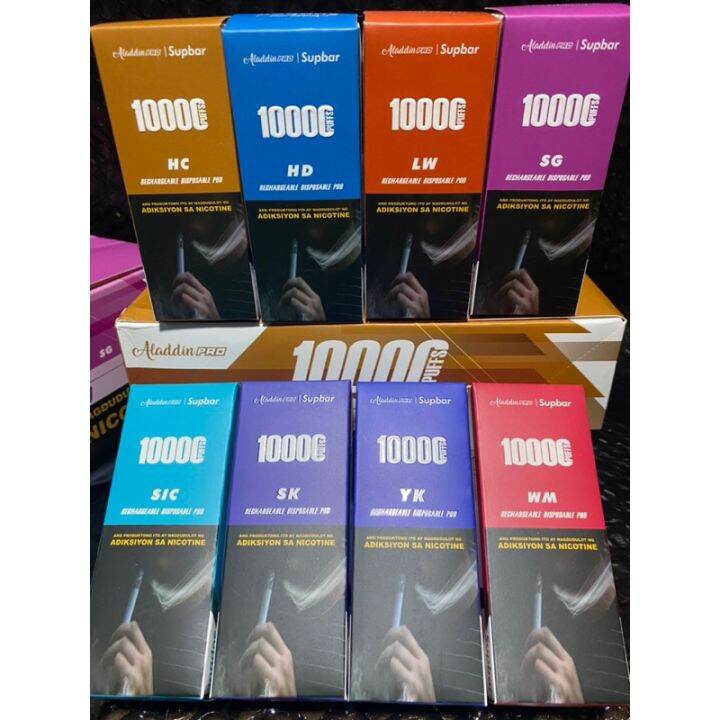 4.4 Alladin Pro Supbar 10000 Puffs Rechargeable Disposable Pod | Lazada PH