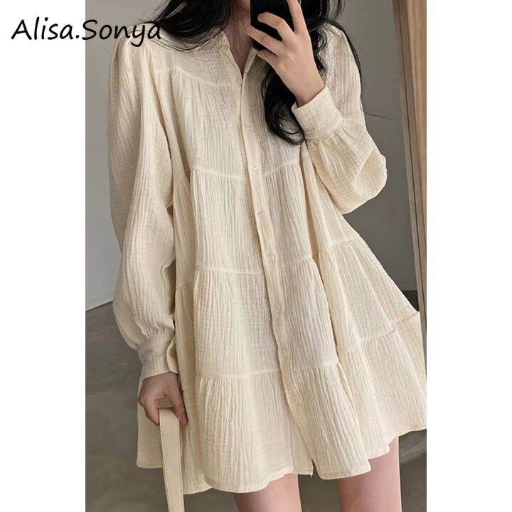 Alisa.Sonya Women Korean Version Spring Autumn Loose Comfortable ...