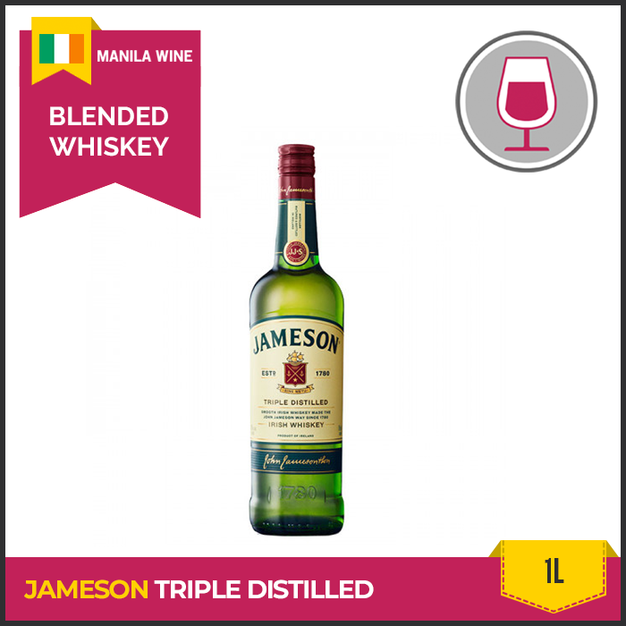 Jameson Triple Distilled - 1L Blended Irish Whiskey | Lazada PH