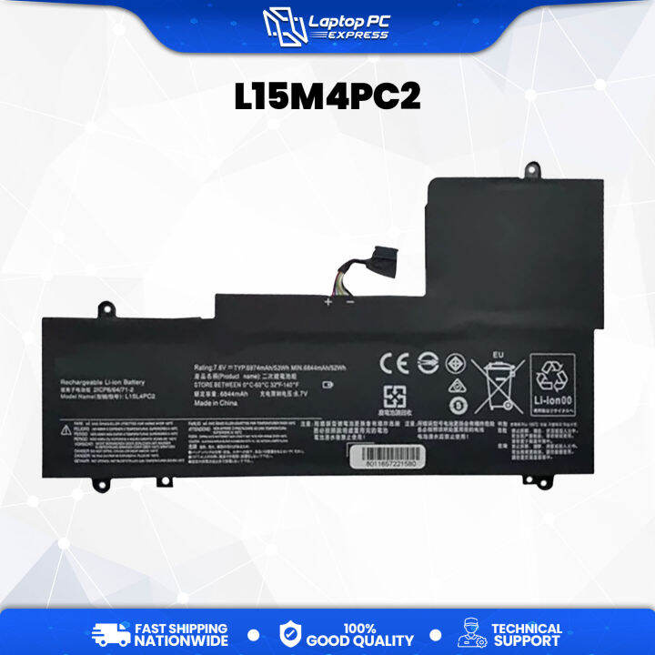 LPCE Laptop Battery Replacement L15M4PC2, L15L4PC2, L15L4PC2 (2ICP6/64/ ...