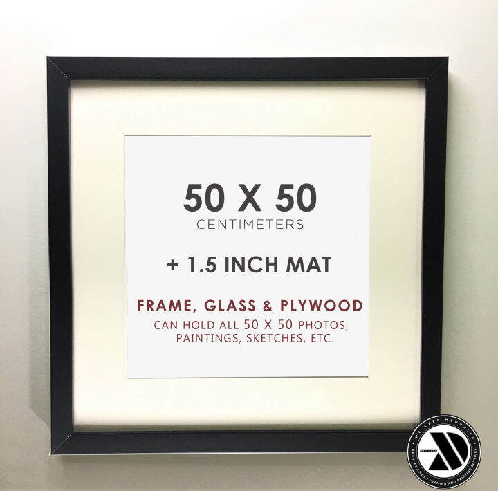 50x50 Centimeters +1.5 Inch Mat Wall Frame - Picture Frame - Photo ...
