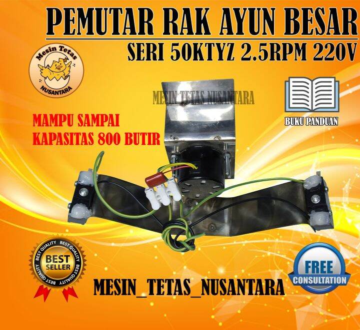 Motor Dinamo Pemutar Rak Mesin Tetas Telur Sistem Rantai 50Ktyz ...