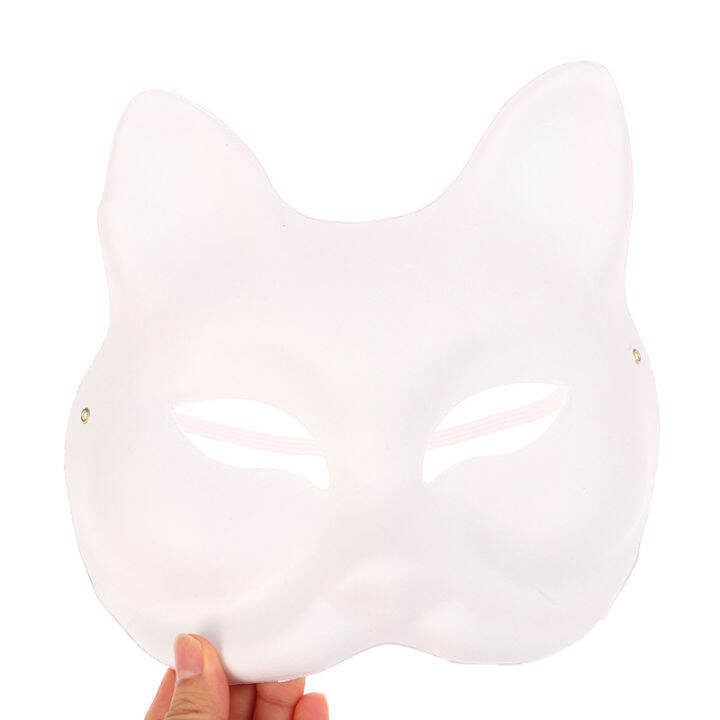 🔥🔥🔥 DIY Anime Foxes Mask Japanese Cosplay Rave Hand-Painted Cat Masks ...