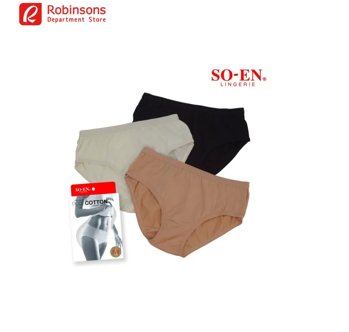 Soen Ladies' 3-in-1 Pure Cotton Bikini Premium Underwear | Lazada PH