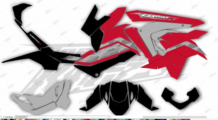 Decal Stiker Motor Honda CB150X NEW Dekal Sticker Striping CB150X Motif ...