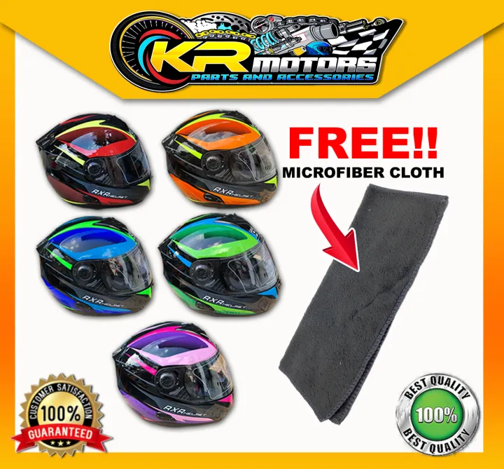 RXR 691-6 Full Face Motorcycle Helmet with BPS Sticker (LARGE ONLY) | Lazada PH