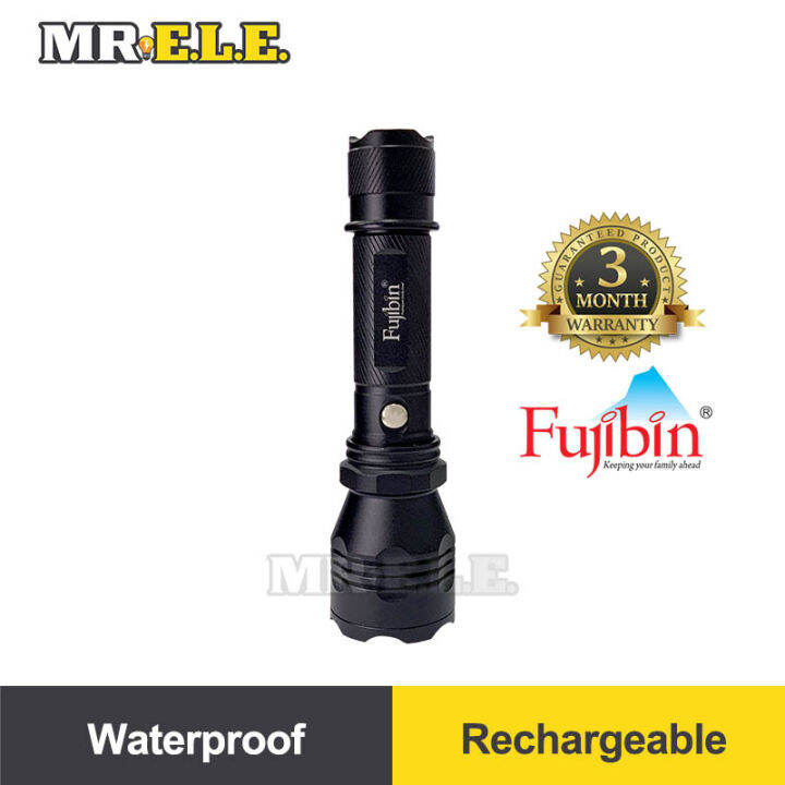 Fujibin LED Rechargeable Torch Light /Aluminum Flashing Daylight 6500k ...