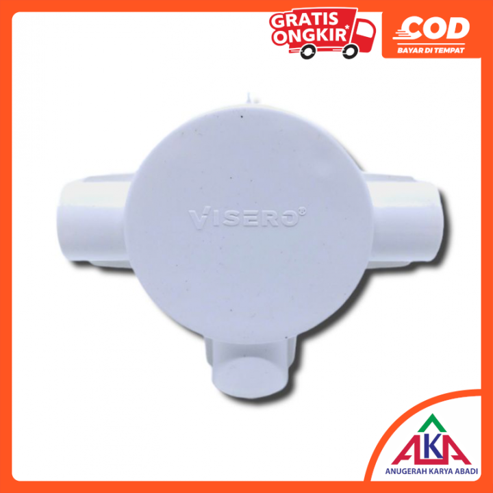 T Dus 20mm Bulat Putih Cabang 3 Lubang T Doos 20 mm | Lazada Indonesia