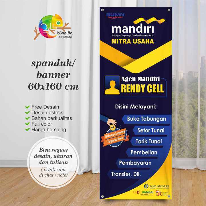 Spanduk, Banner Agen Mandiri Model B | Lazada Indonesia