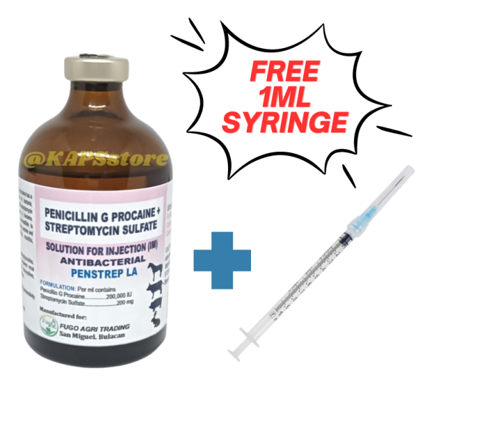 PENSTREP LA Penicillin G Procaine + Streptomycin Sulfate Solution for Injection (IM ...