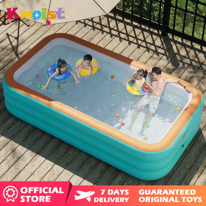 Kmoist Big Swimming Pool Large 3M Inflatable Swimming Pools Outdoor Portable For Kids Family ...