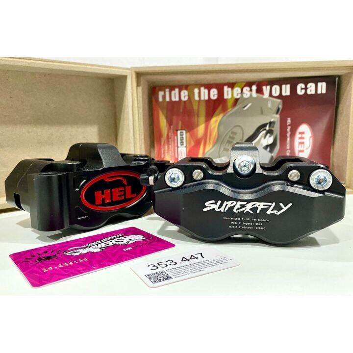 Superfly 100mm 4POT Billet 6082-T6 Caliper (RHS & Black Colour Only ...