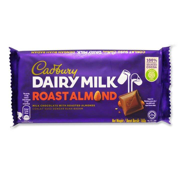 Cadbury Dairy Milk Roast Almond Milk Chocolate 160g | Lazada PH