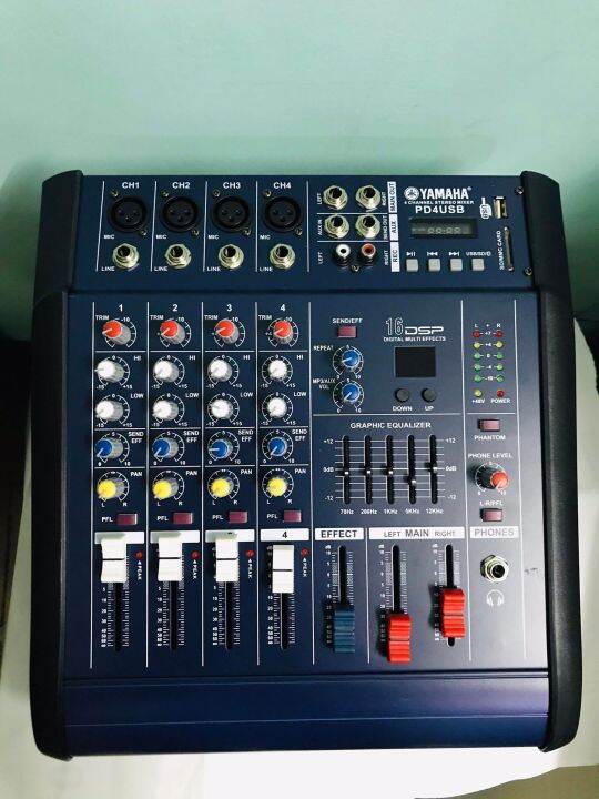 4 CHANNEL MIXER WITH AMPLIFIER DSP EFFECTS & MP3 PLAYER USB,BLUETOOTH ...