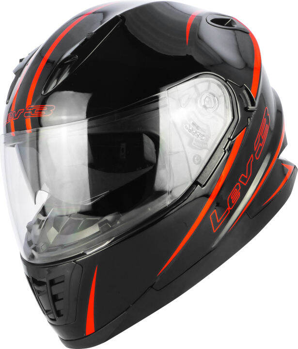Lev3® BJ-9930 Sleek Motorcycle Helmet - FullFace Dual Visor Lens ...
