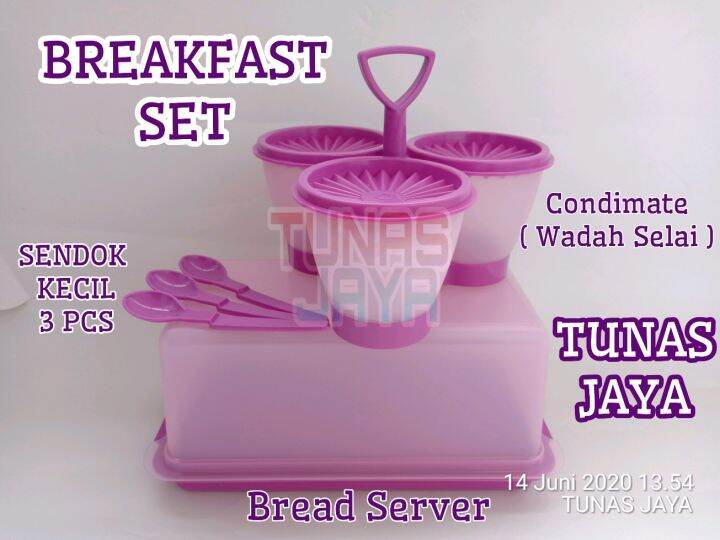 TUPERWARE BREAKFAST SET UNGU | Lazada Indonesia
