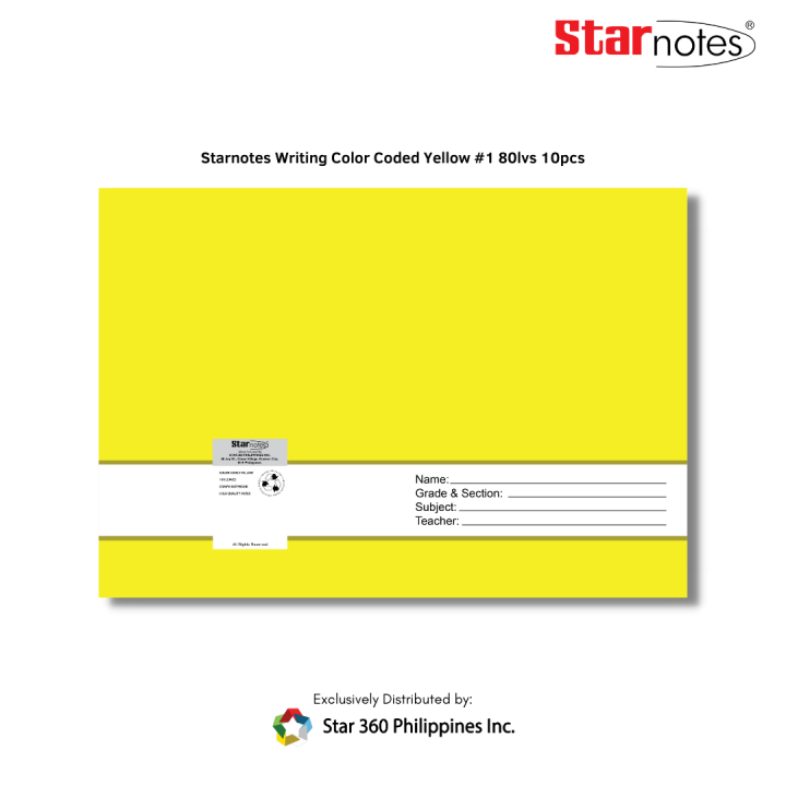 Starnotes Composition Single Color Coded Notebooks (10pcs) | Lazada PH