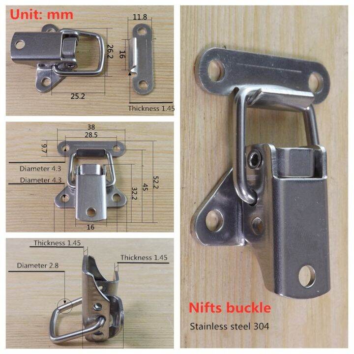 Stainless Steel 304 toolbox Locking Latch hasps Metal Toggle Catch ...