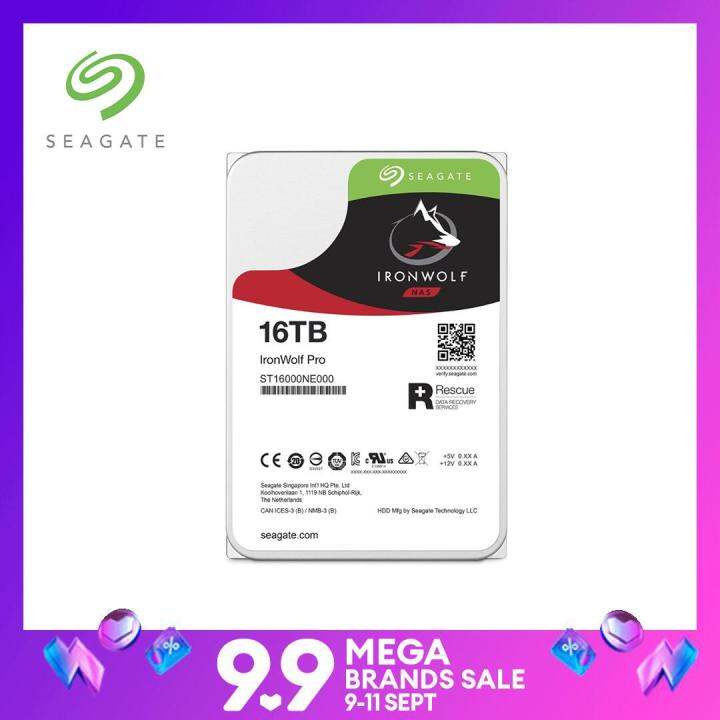 Seagate IronWolf Pro 16TB NAS Drive 7200RPM 256MB แคช SATA 3.5นิ้วฮาร์ดไดรฟ์ภายใน ST16000NE000 ...