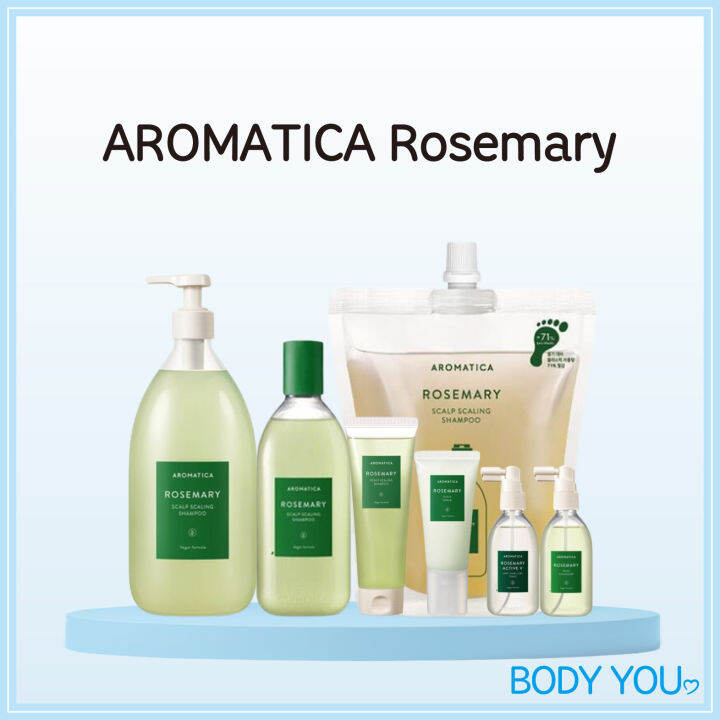 [AROMATICA] Rosemary Vegan Collection / Scalp Scaling Shampoo, Scalp ...