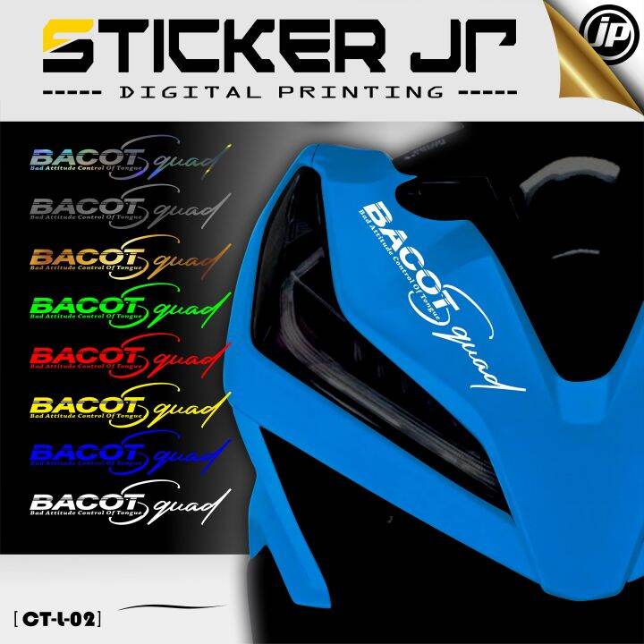 Cutting Sticker BACOT- Stiker Lis Variasi Motor Signature Hologram ...