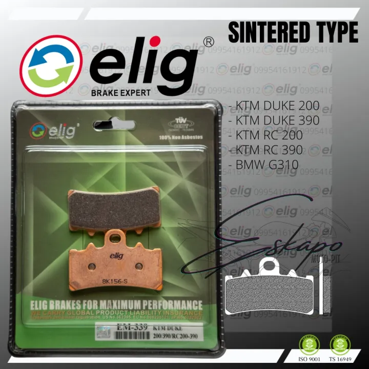 KTM RC / DUKE 200 - 390 Front | Elig Sintered Brake Pad | Lazada PH