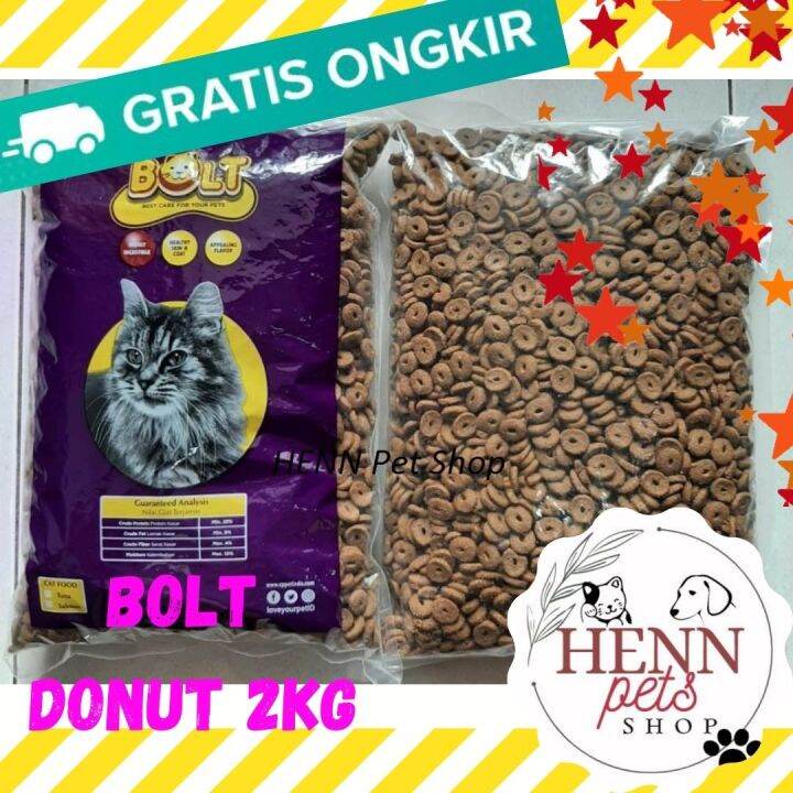 BOLT Kucing Model Donut 2 Kg, Makanan Kucing Repacking | Lazada Indonesia