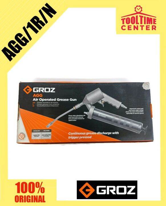 Groz Air Operated High Powered Grease Gun 400grams Model: AGG/1R/N ...
