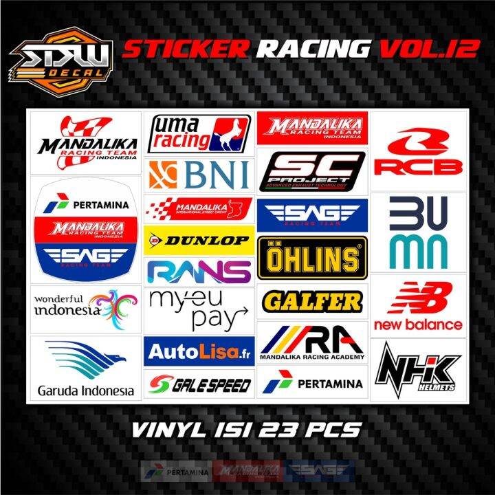 STICKER RACING STIKER PACK STICKER BALAP VOL.7 | Lazada Indonesia