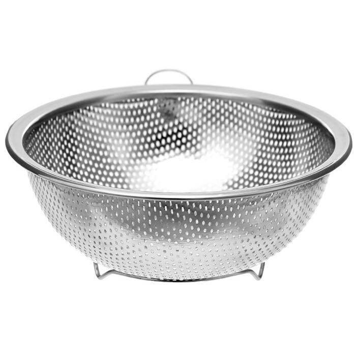 Rổ inox 304 đa năng lỗ lưới nhỏ dày - Rổ tròn inox 304 có 3 chân cao ...