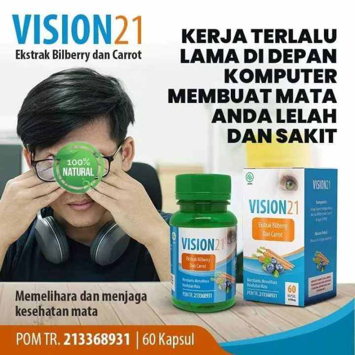 vitamin mata untuk dewasa / kapsul bKapsul VISION 21 Ekstrak Bilberry dan Carrot Herbal Mata ...