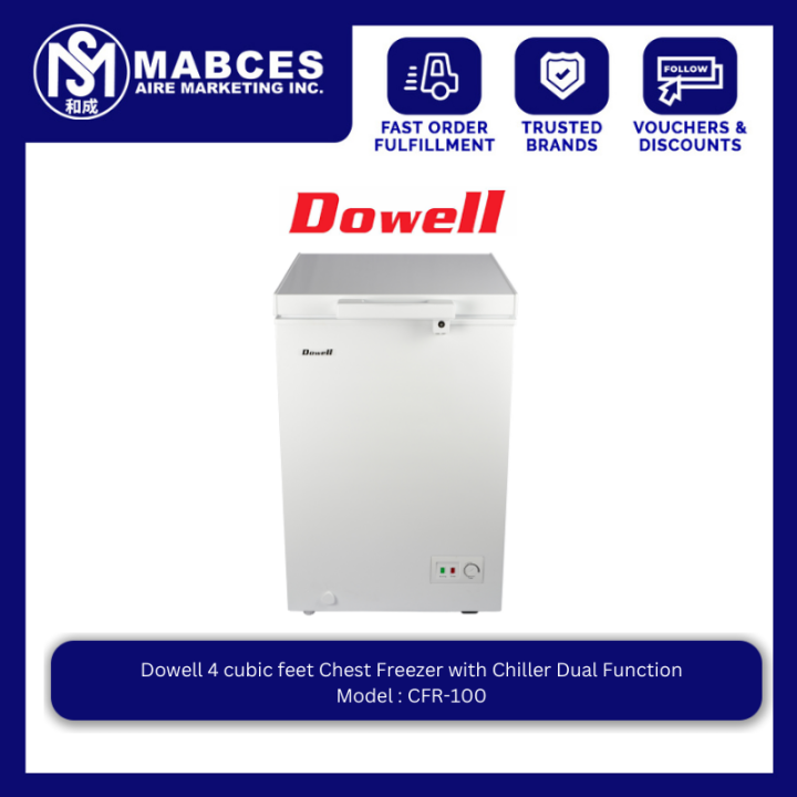 Dowell 4 cubic feet Chest Freezer with Chiller Dual Function Model ...