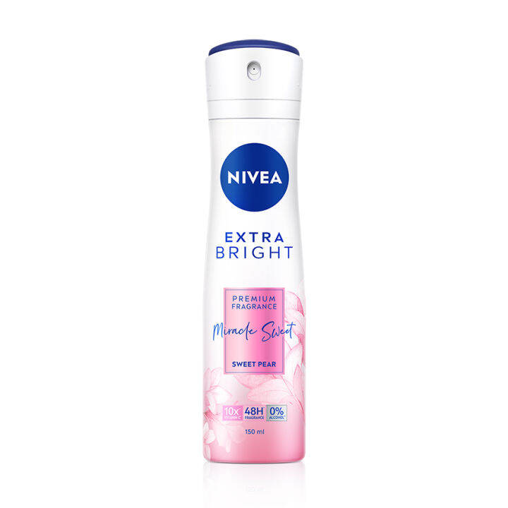 NIVEA Deo Female Extra Bright Miracle Sweet Spray 150ML | Lazada