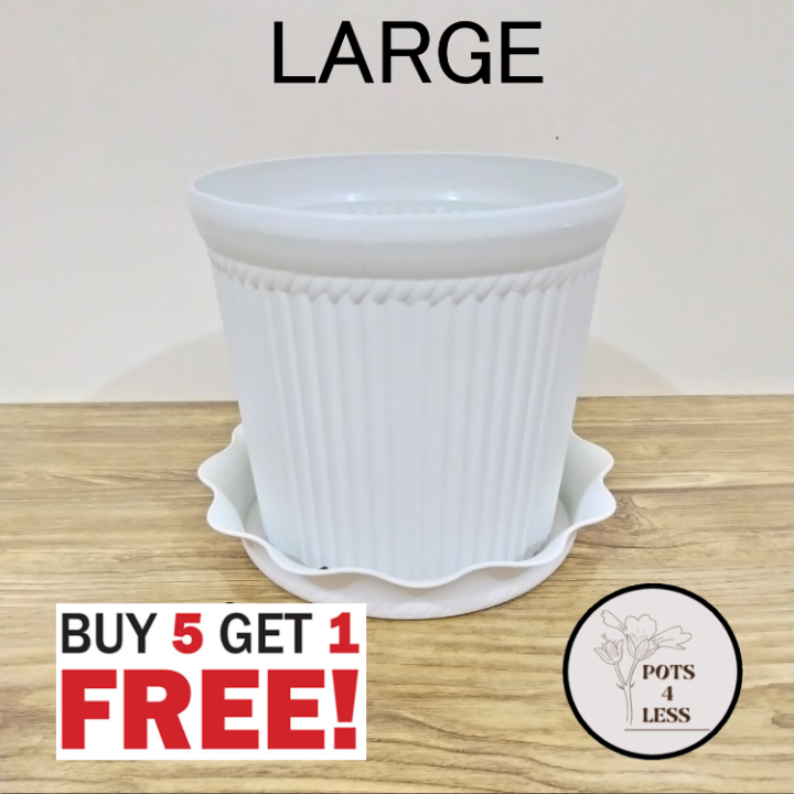 PROMO Buy 5pcs FREE 1pc 7 x 6.5 Inches White Ludu Pots With Plate ...