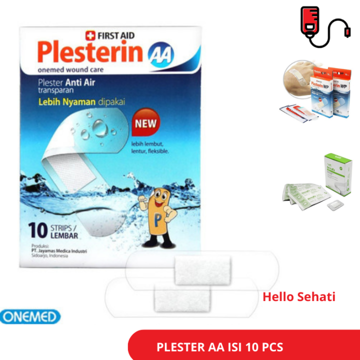 Plester Onemed Plesterin AA isi 10 Penutup Luka Transparant | Lazada ...