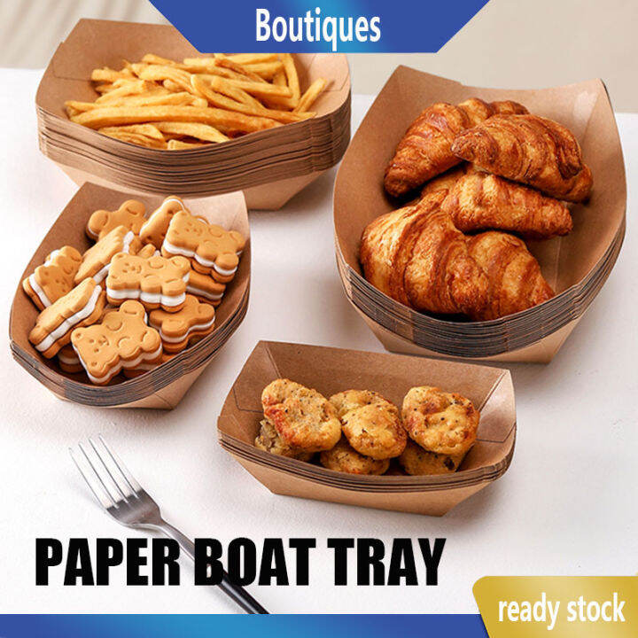 Disposable Paper Food Tray Premium Paper Boat Tray Cake Fries Snack ...