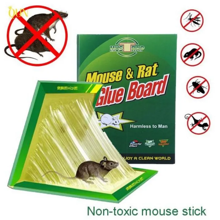 Mouse & Rats Glue Traps Adhesive Sticky Glue Pad Reusable Expert Mouse ...