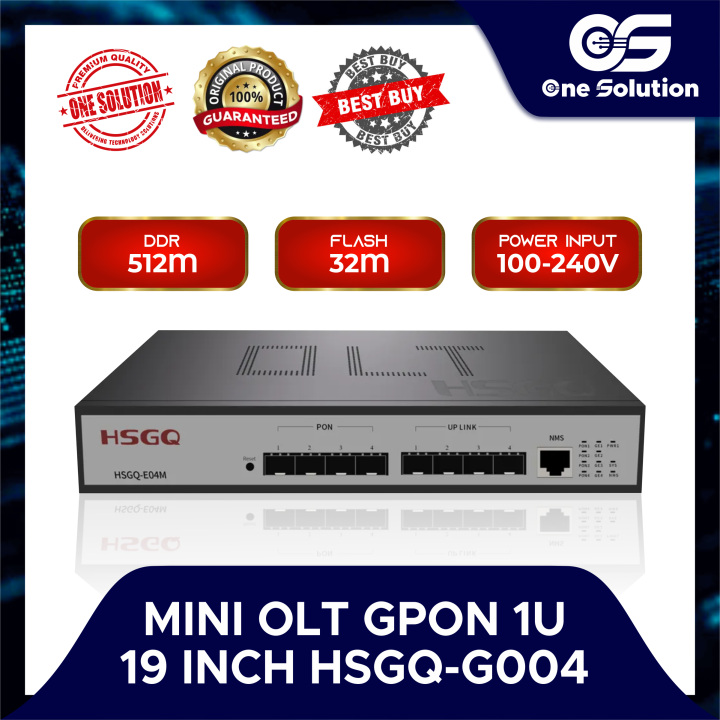 Mini Olt Gpon 1U 19 inch HSGQ-G004 1+1 power redundancy 4 * fixed Olt ...