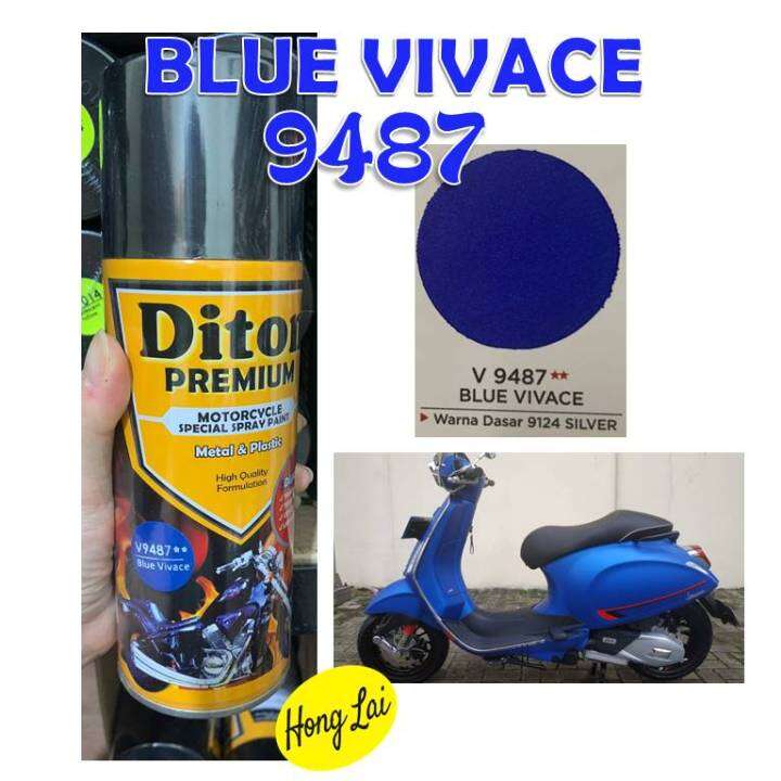 Cat Pilox Diton Premium Vespa Blue Vivace 9487 Warna Biru Metalik Pespa ...