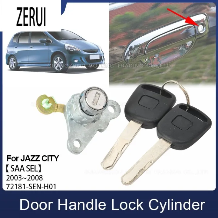 ZR Door Handle Lock Cylinder For HONDA JAZZ SAA CITY SEL 2003 2004 2005 ...