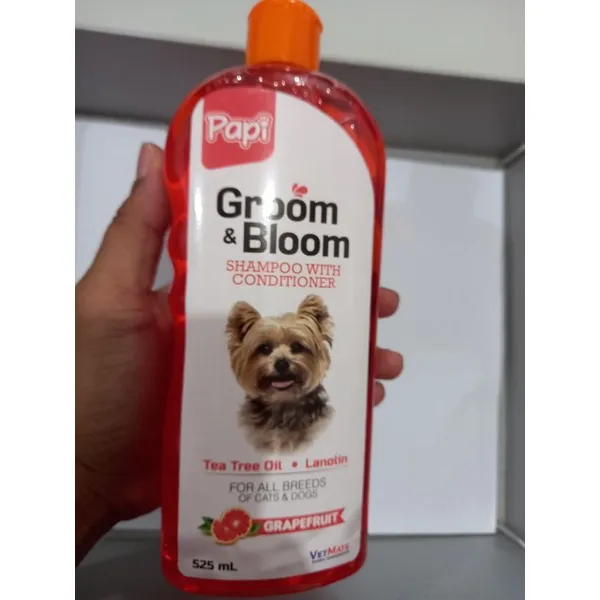 Papi Groom Bloom Shampoo and Conditioner 525mL for Dogs and Cats ...