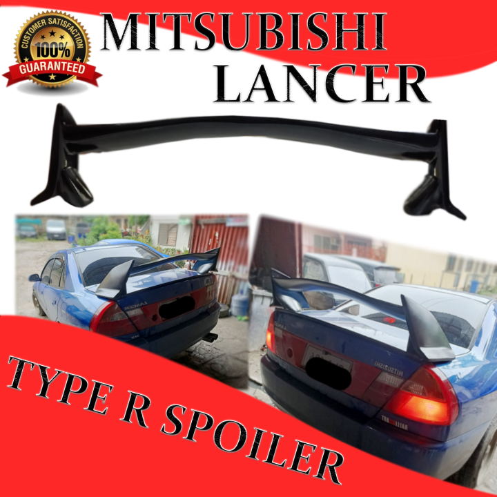 Mitsubishi Lancer Type R Spoiler (Fiberglass) Painted Matte Black ...