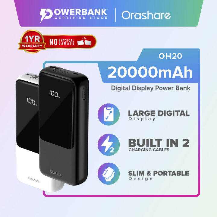 Orashare OH20 / OH20 Pro 20000mAh Fast Charging Powerbank Built-in Type ...