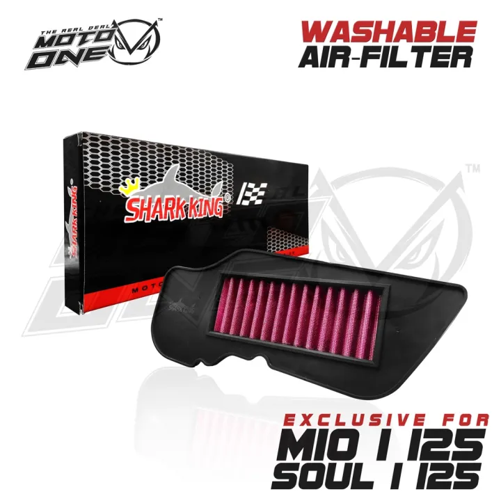 ☂MOTO ONE Air filter Stainless Washable for Mio i 125 M3 Mio Soul i 125 ...
