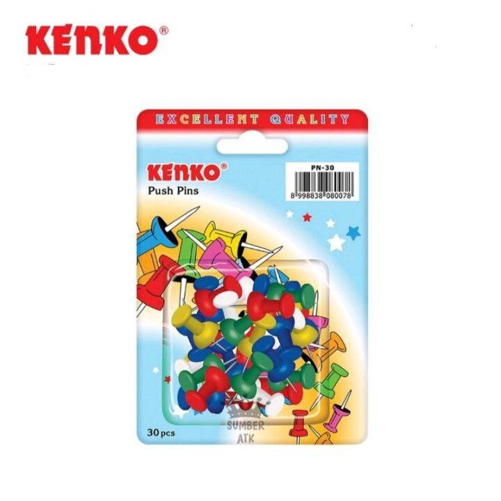 Kenko Push Pin PN-30 Paku Pin Warna Tusukan Gabus Styrofoam | Lazada ...