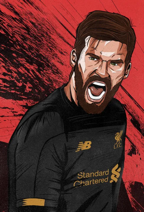 โปสเตอร์ อลิสสัน เบ็คเกอร์ Alisson Becker Liverpool ลิเวอร์พูล The Kop ...