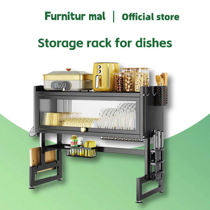 Cutlery rack Organizer Stainless steel with door cutlery storage rack ...