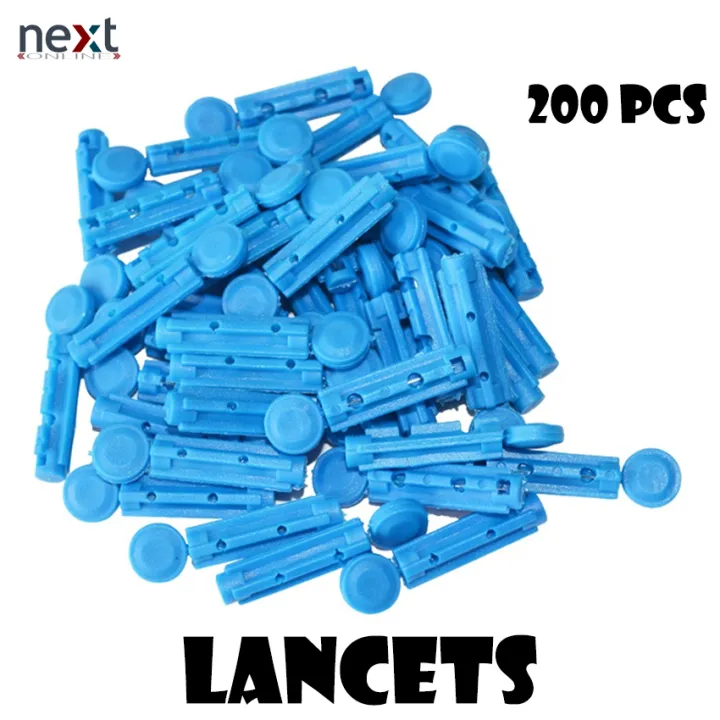 200 Sterile Blood Lancet For Glucose Machine Lancing Device (Blue ...