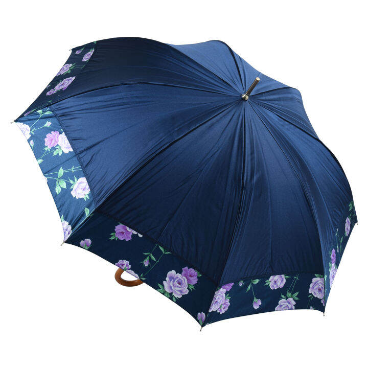 Fibrella Long Umbrella F00361 (Rose Pattern Dark Blue-III) | Lazada PH