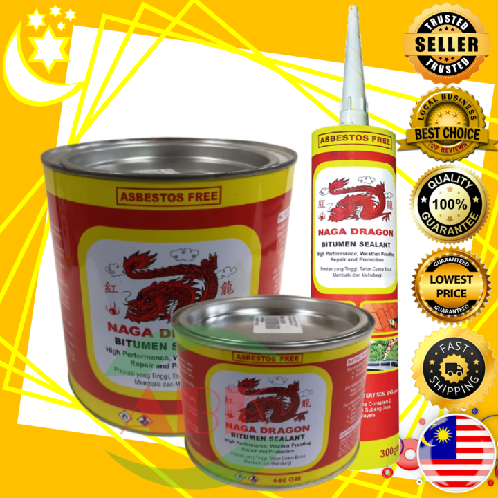 NAGA DRAGON BITUMEN SEALANT GAM BUMBUNG ZINK / PENAMPAL BOCOR (300GM ...